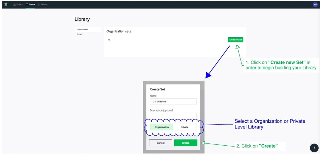 Setting up a library